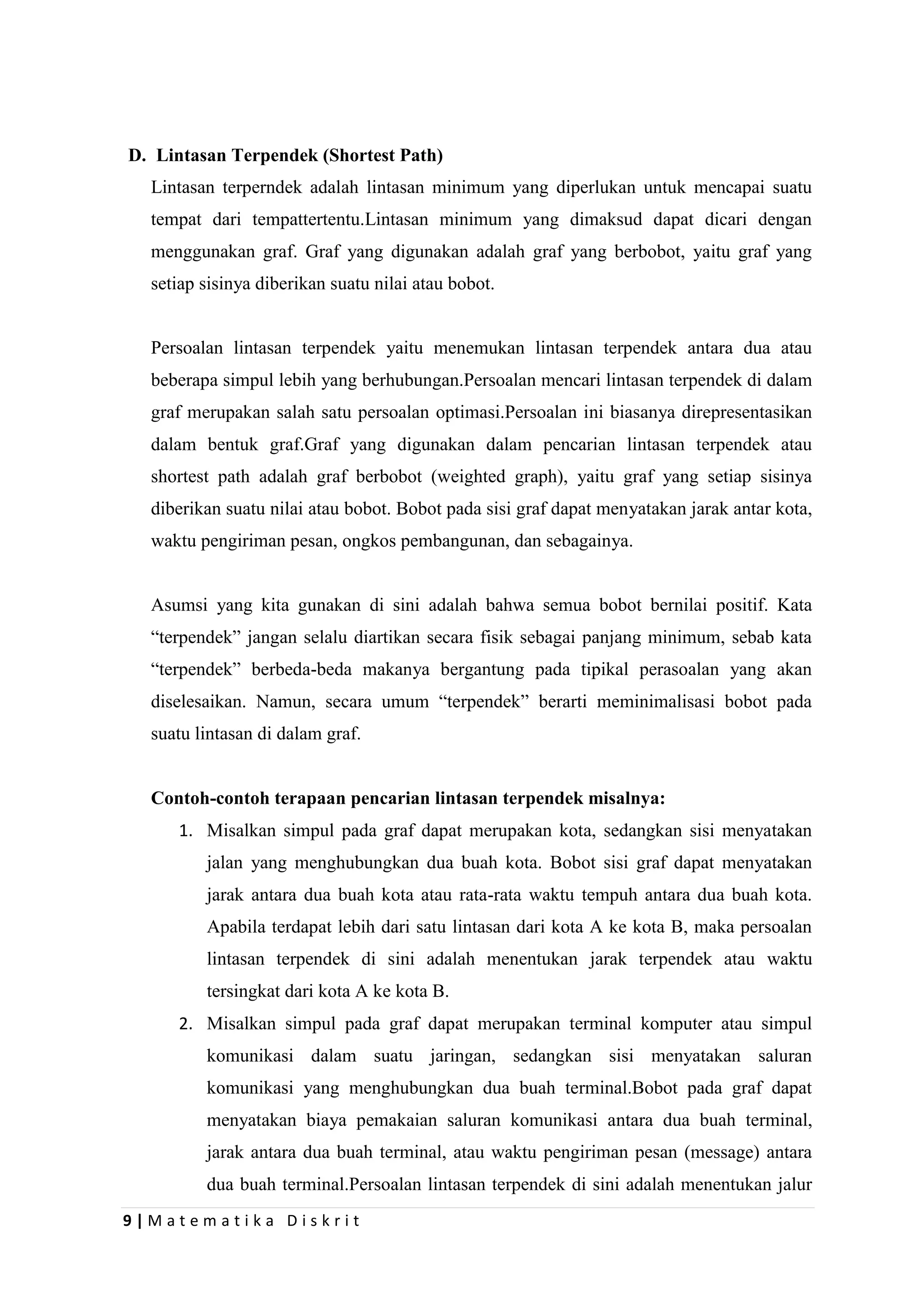 Matematika diskrit (dual graf, lintasan dan sirkuit euler, lintasan dan ...