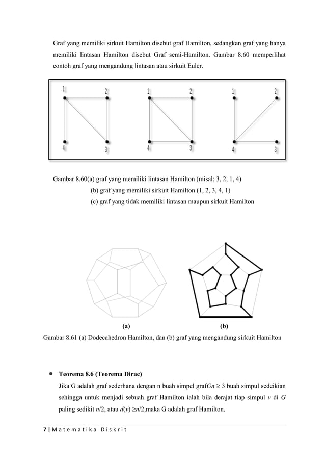 Matematika diskrit (dual graf, lintasan dan sirkuit euler, lintasan dan sirkuit hamilton ...