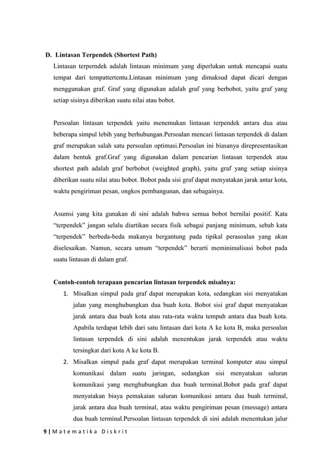 Matematika diskrit (dual graf, lintasan dan sirkuit euler, lintasan dan sirkuit hamilton ...