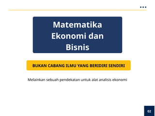 Matematika Ekonomi dan Bisnis: fungsi linier in economics | PPTX