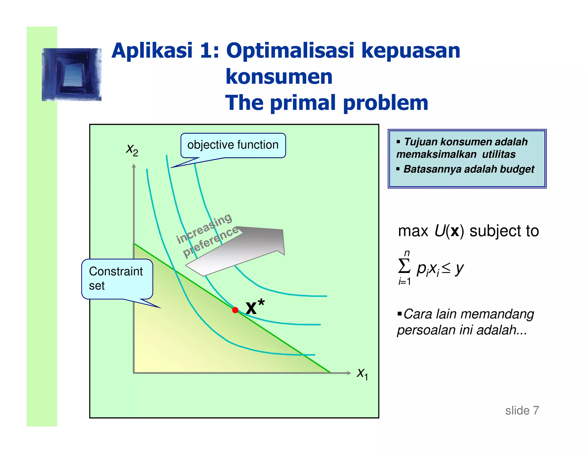 Matematika ekonomi slide_optimasi_dengan_batasan_persamaan | PDF