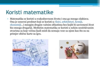 Matematika i karte za igru- Isidora Dragisic | PPTX