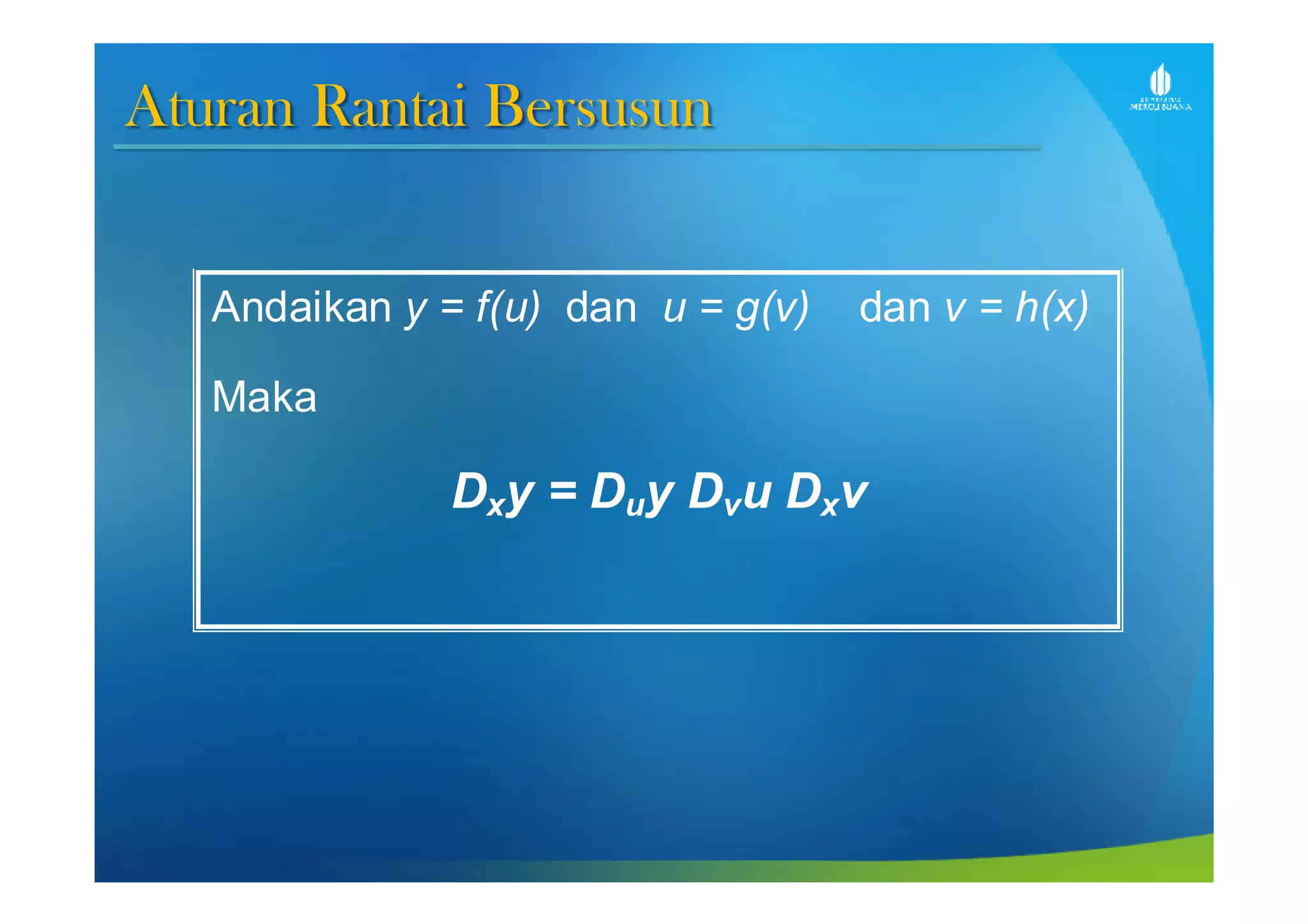 Aturan Rantai Pada Turunan | PDF