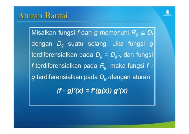 Aturan Rantai Pada Turunan | PDF