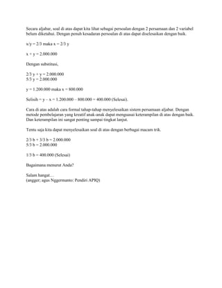 Matematika indah dan mudah | DOCX