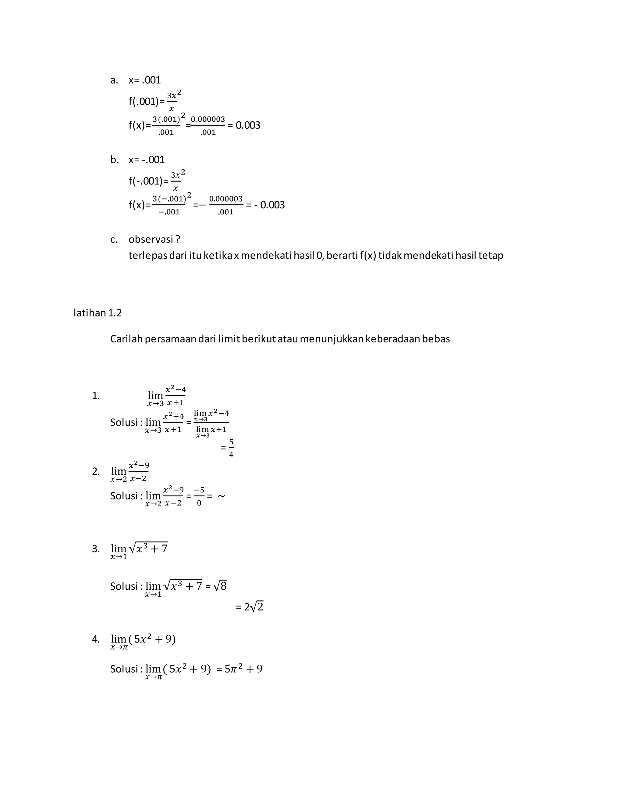 Tugas 3 Matematika kalkulus | DOCX
