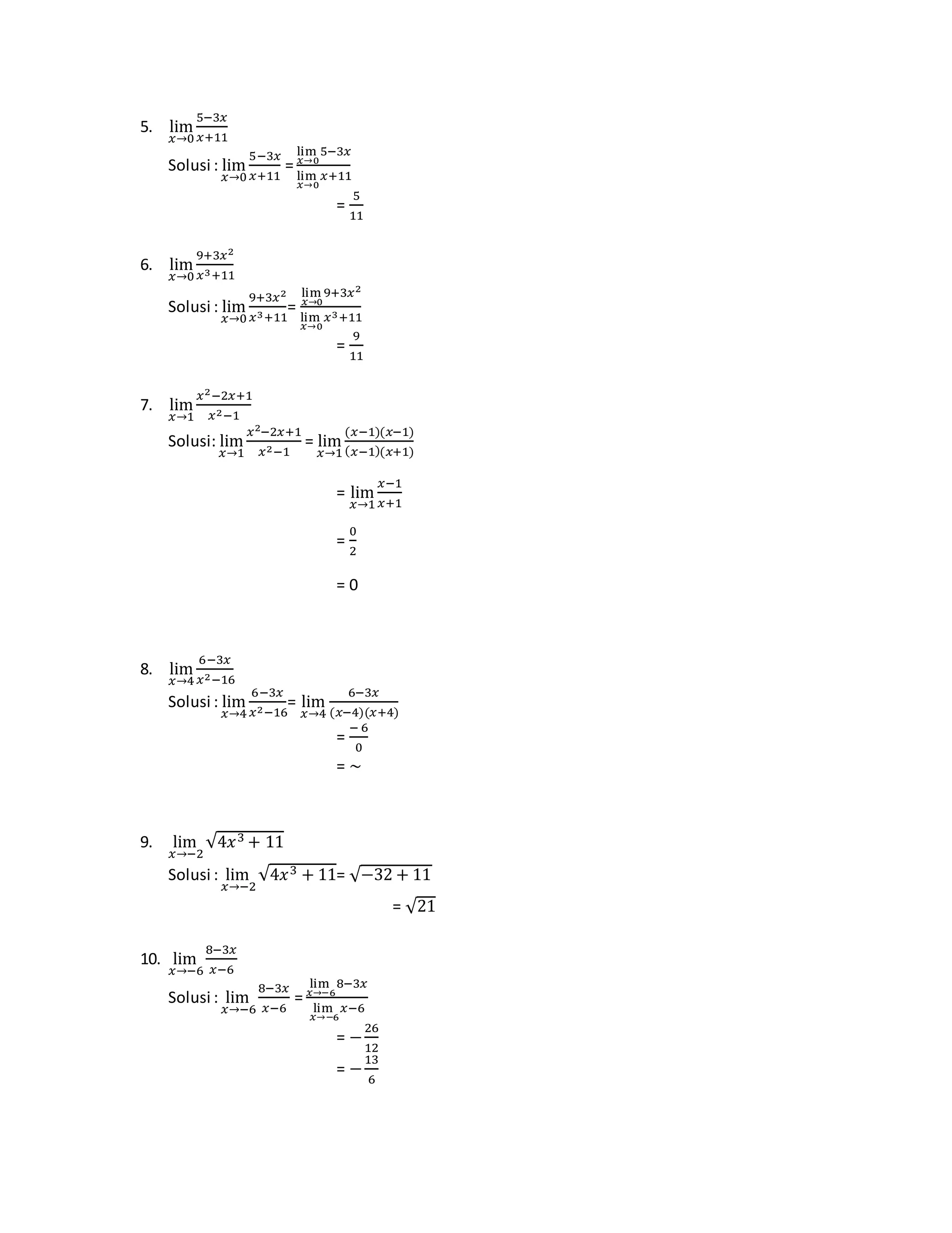 Tugas 3 Matematika kalkulus | DOCX