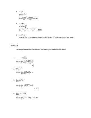 Tugas 3 Matematika kalkulus | DOCX