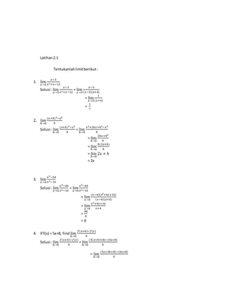 Tugas 3 Matematika kalkulus | DOCX