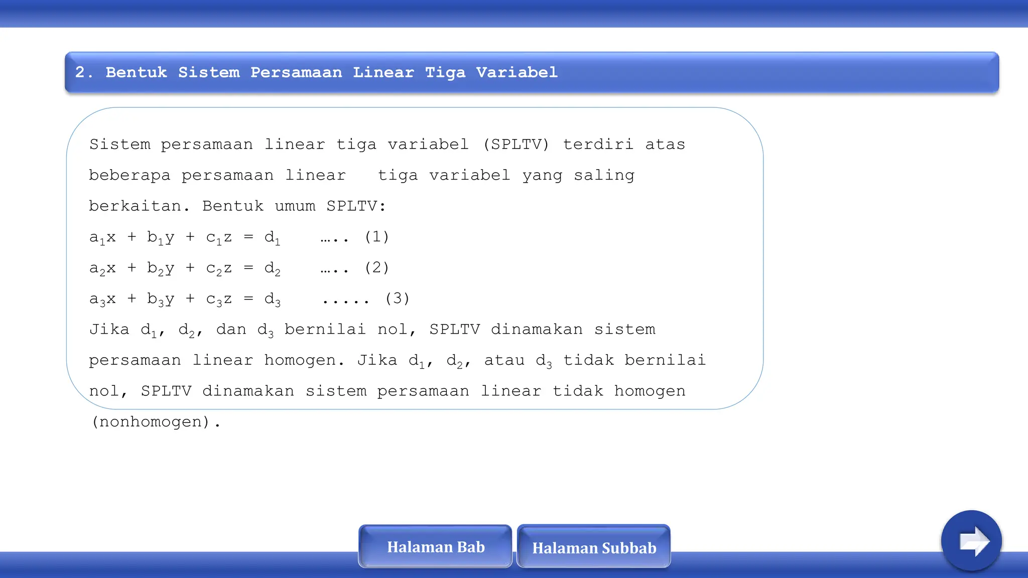 MATEMATIKA KELAS 10 Sistem persamaan linear tiga variabel.pptx