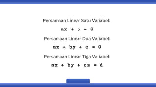MATEMATIKA KELAS 10 Sistem persamaan linear tiga variabel.pptx