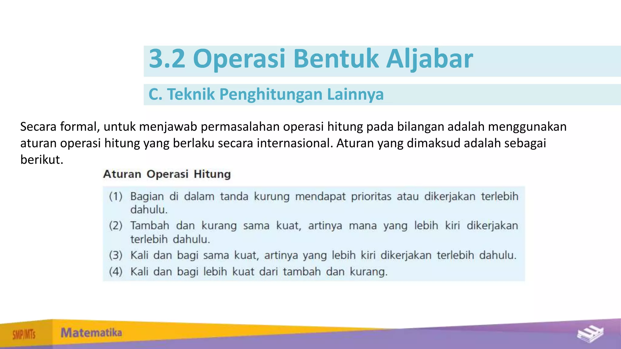 Matematika Kelas 7 Bab 3 Bentuk Aljabar dan Operasinya.pptx