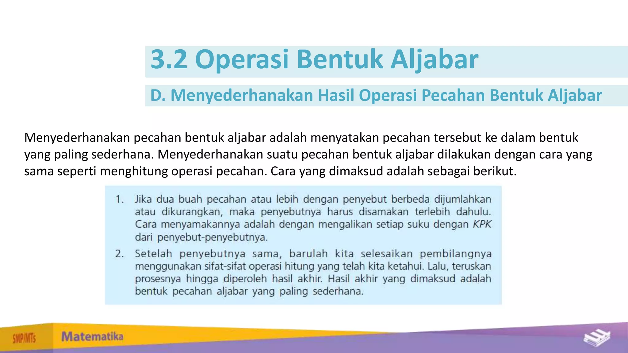 Matematika Kelas 7 Bab 3 Bentuk Aljabar dan Operasinya.pptx
