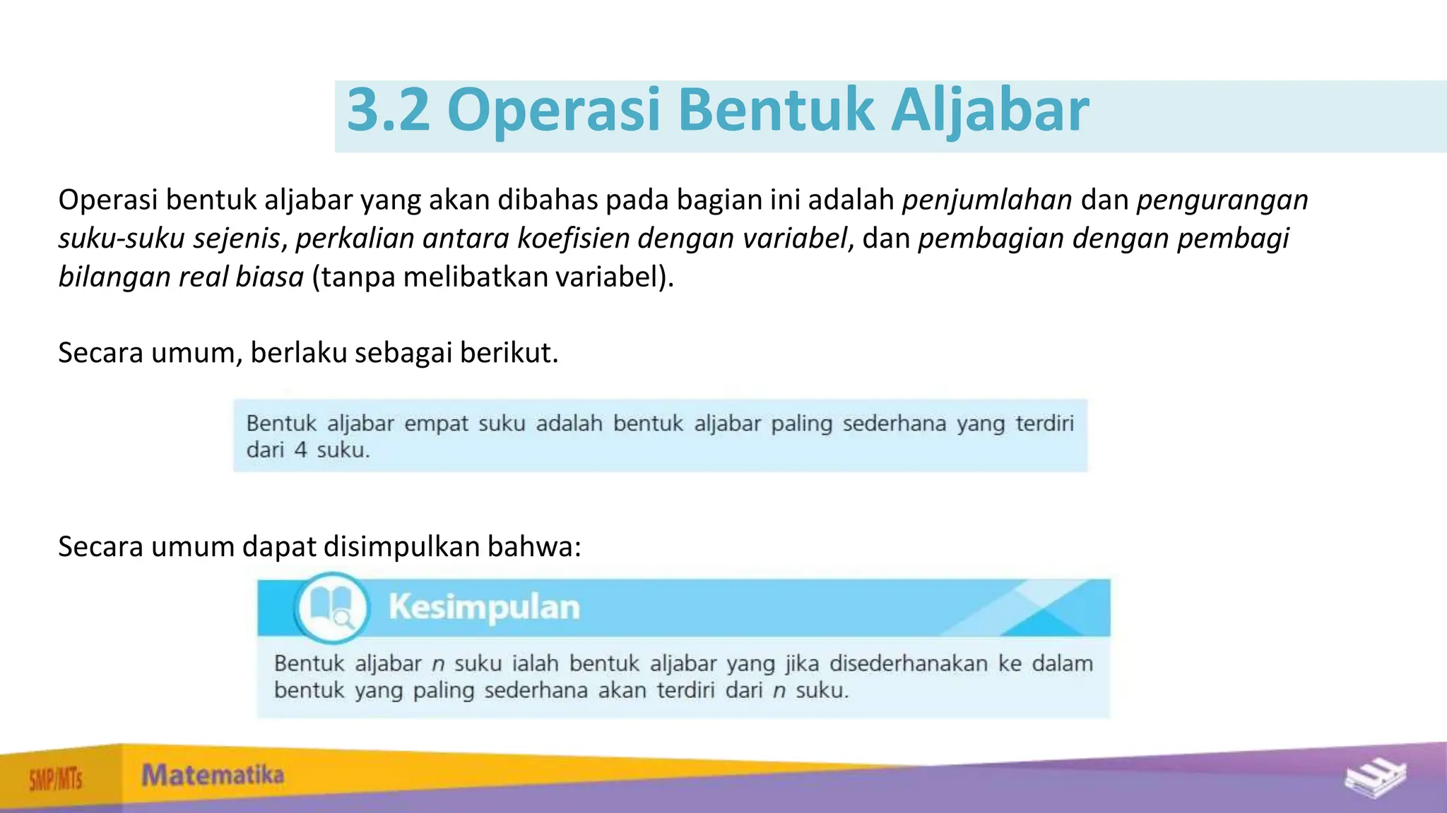 Matematika Kelas 7 Bab 3 Bentuk Aljabar dan Operasinya.pptx.pptx