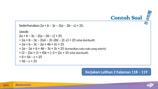 Matematika Kelas 7 Bab 3 Bentuk Aljabar dan Operasinya.pptx