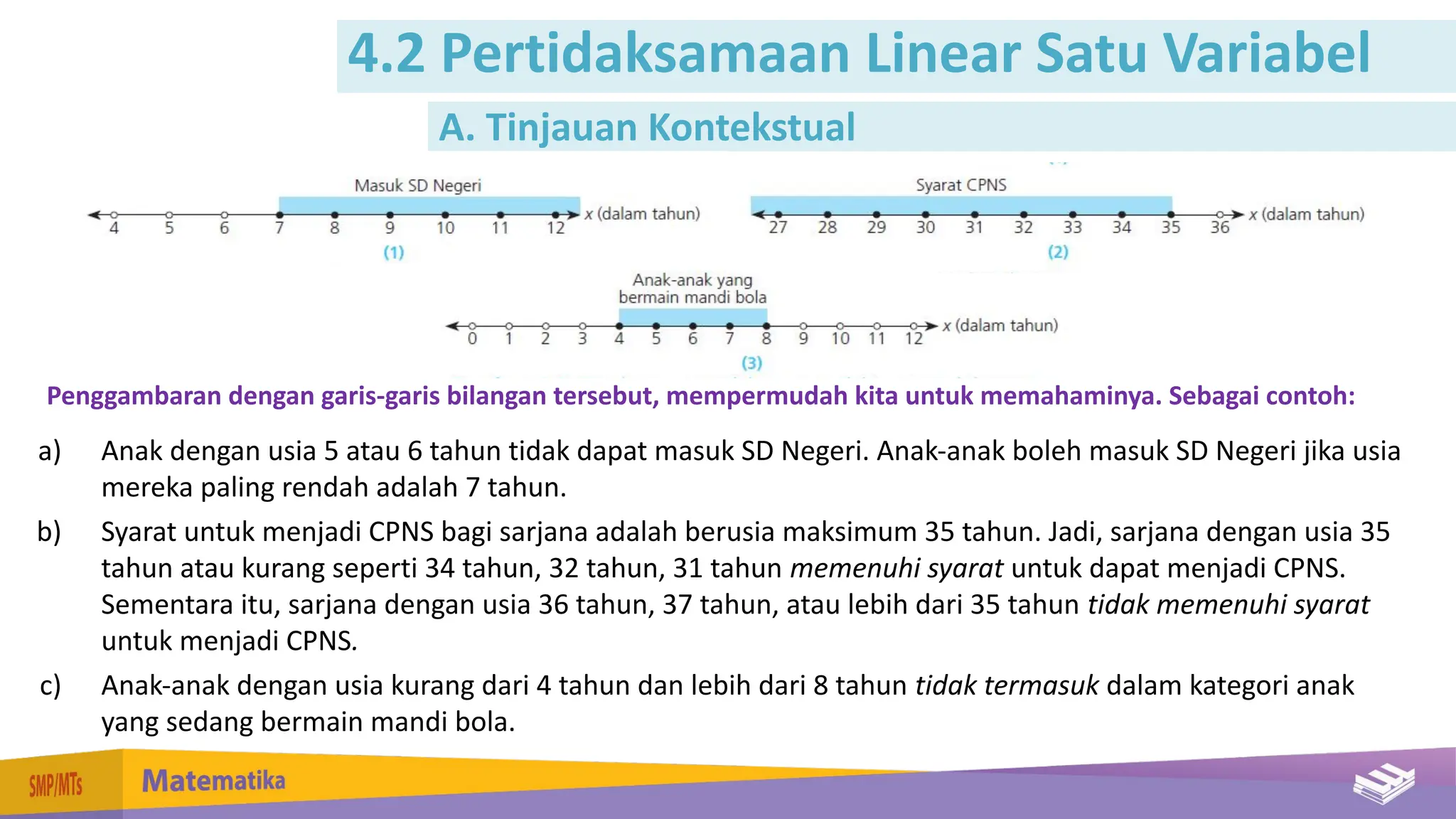 Matematika Kelas 7 Bab 4 Persamaan dan Pertidaksamaan Linear Satu ...