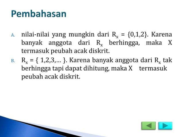 Matematika minat variabel acak | PPT