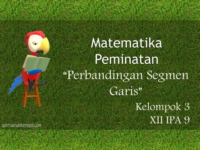 Matematika "Perbandingan Segmen Garis" | PPT