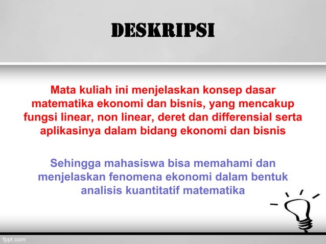 Matematika Ekonomi Bisnis | PDF