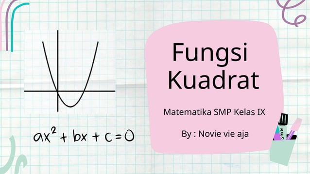 Matematika SMP Kelas IX Fungsi kuadrat kur 13 | PPT