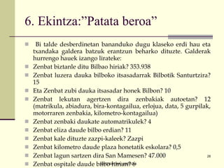 Matematika tailerra | PPT