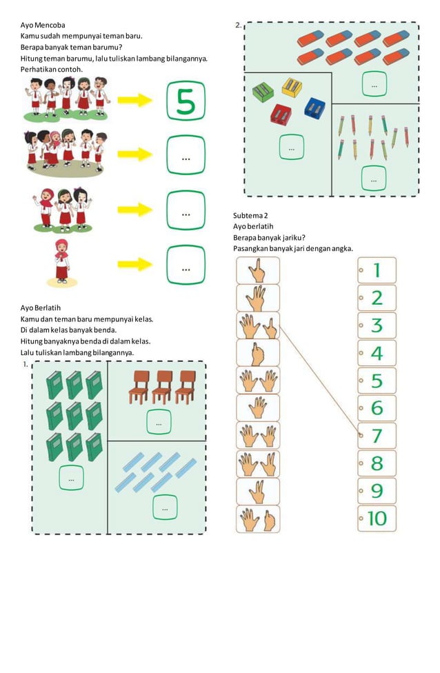 Matematika tema i kelas i kurikulum 2013 revisi 2017 | PDF
