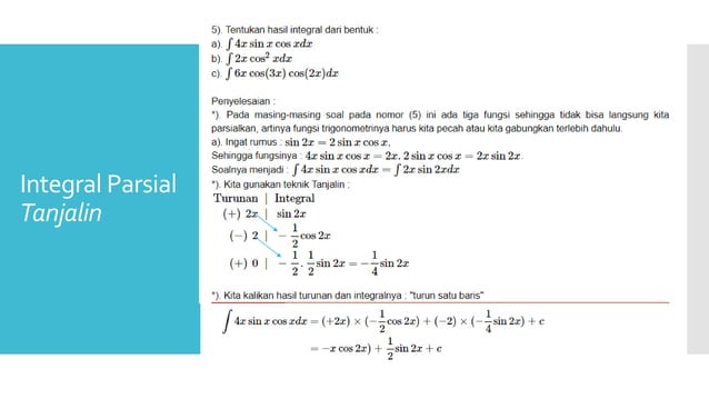 ppt matematika terapan integral parsial | PPT