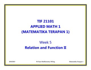 Matematika terapan week 5 [compatibility mode] | PDF