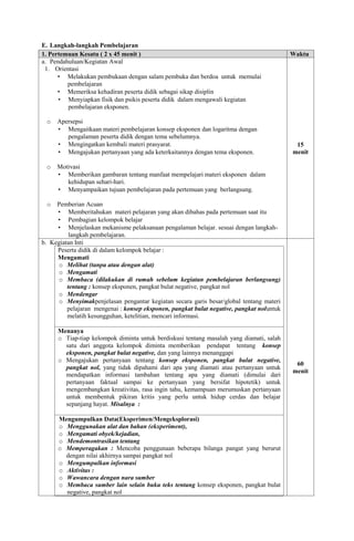 RPP SMA Matematika Wajib Kelas X | PDF