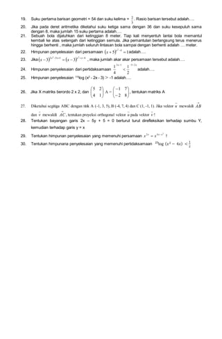 Matematika XII IPA | PDF