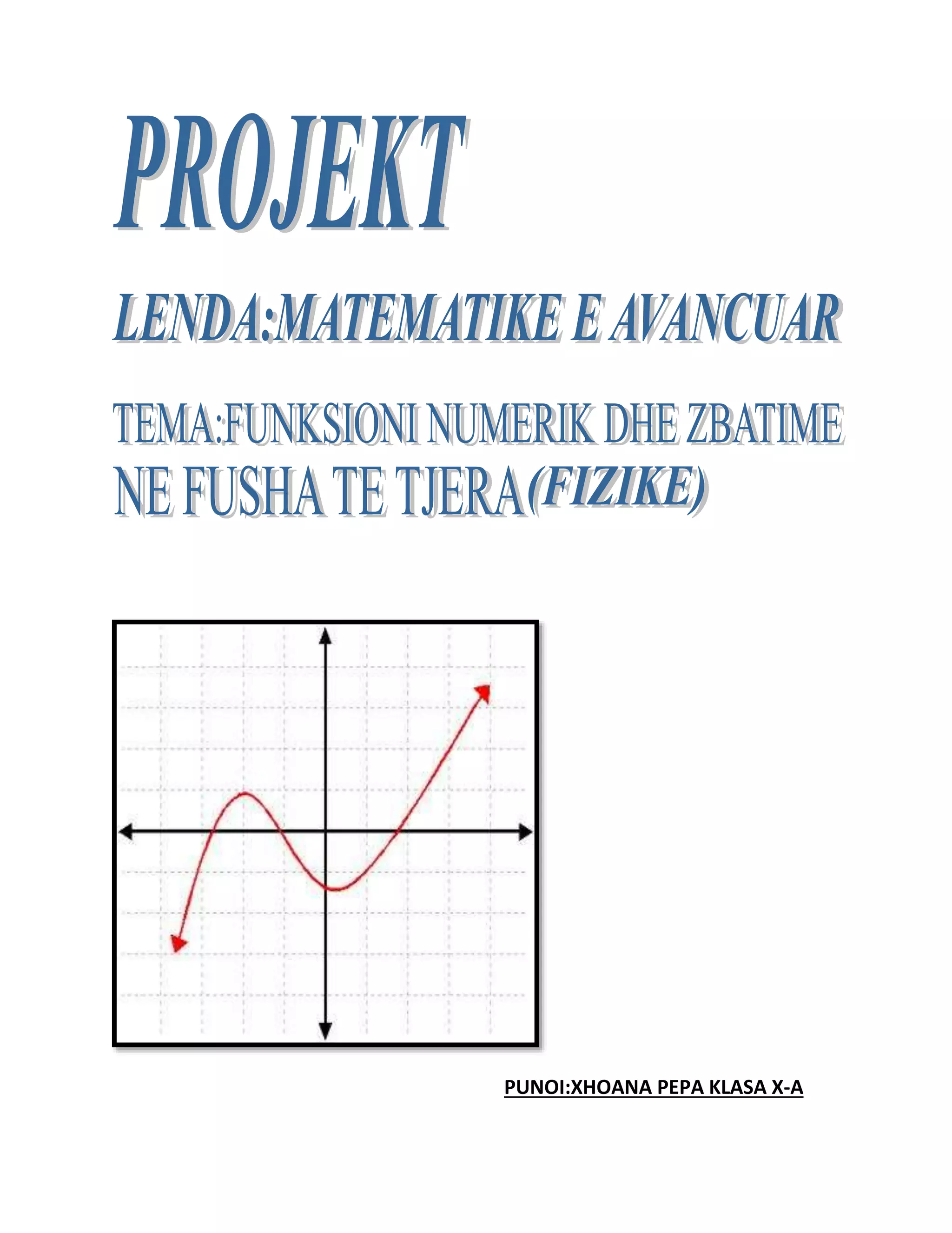 Matematike e avancuar 1 FUNKSIONET | DOCX