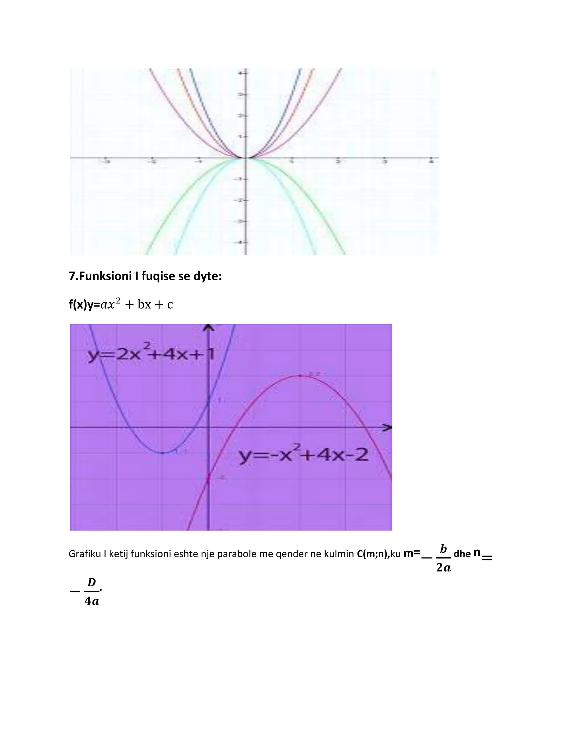 Matematike e avancuar 1 FUNKSIONET | DOCX
