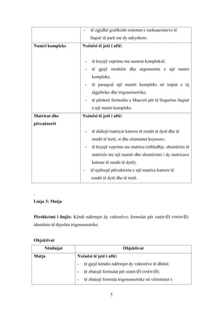 Programi Orientues 2013-2014,Matematike e thelluar | PDF