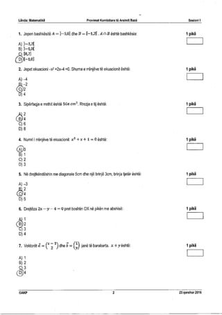 Matematike kl9 zgjidhje (1) | PDF