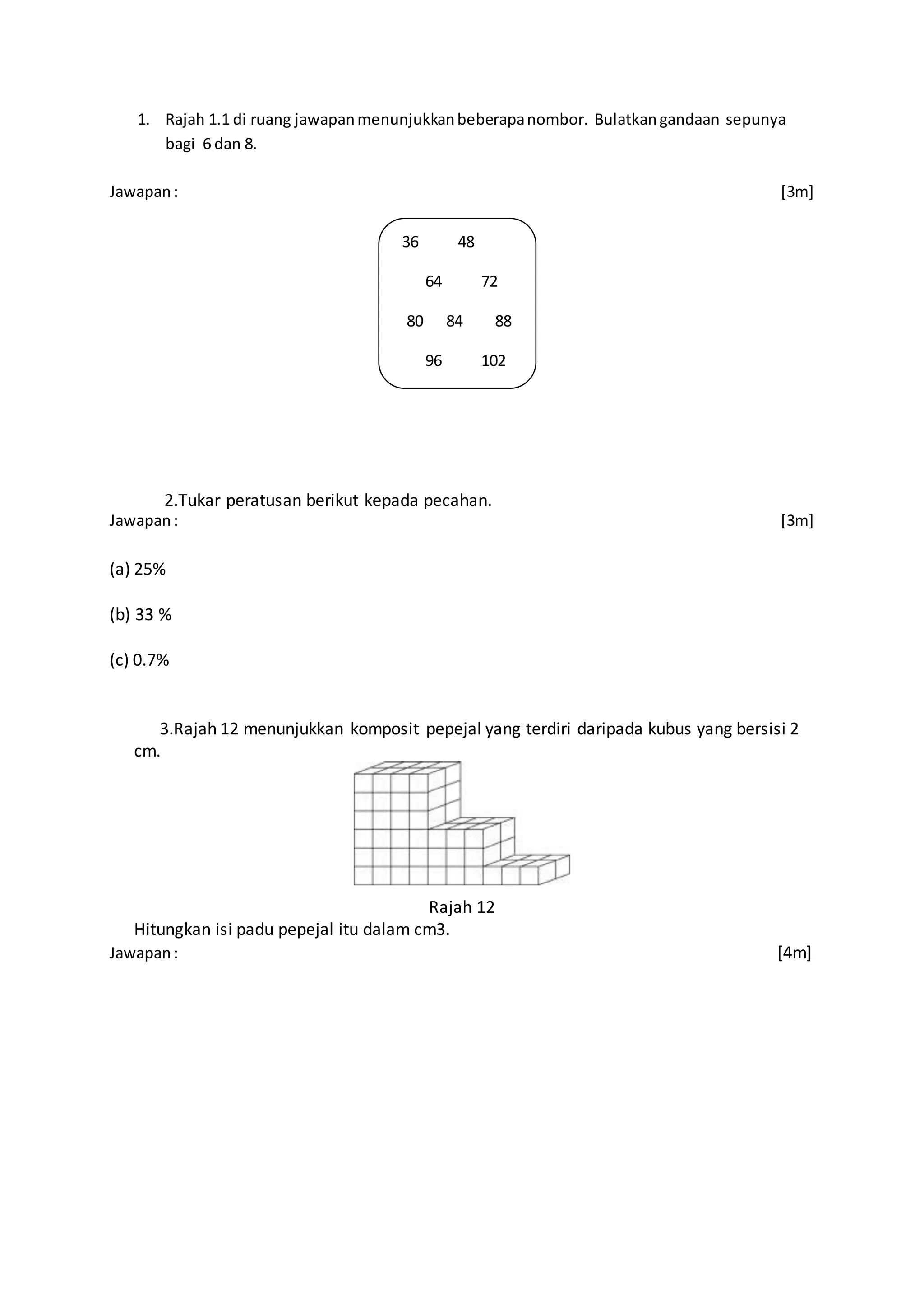 Soalan Matematik | DOCX