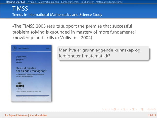 Matematikk og Kunnskapsløftet | PPT