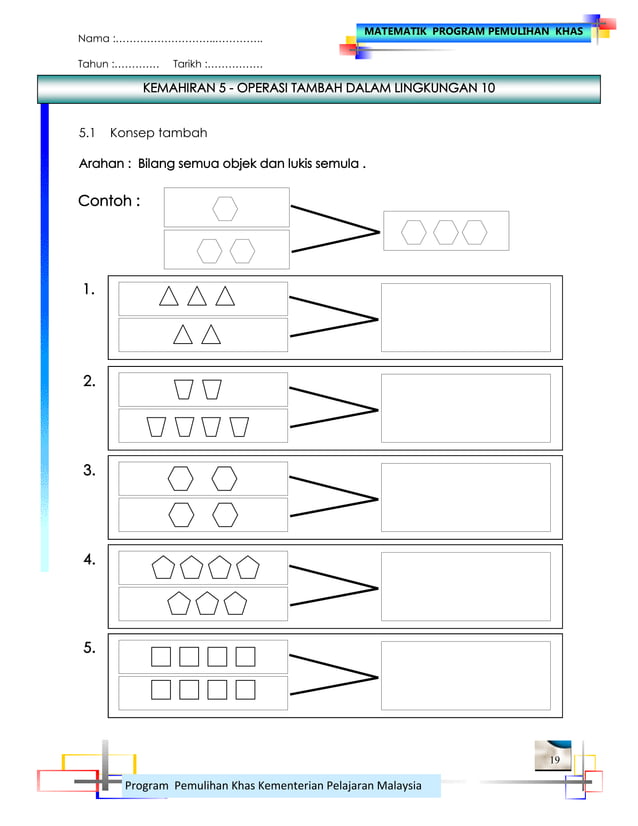 Lembaran Kerja Matematik Pemulihan Khas Pdf