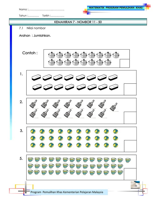 Lembaran Kerja Matematik Pemulihan Khas Pdf