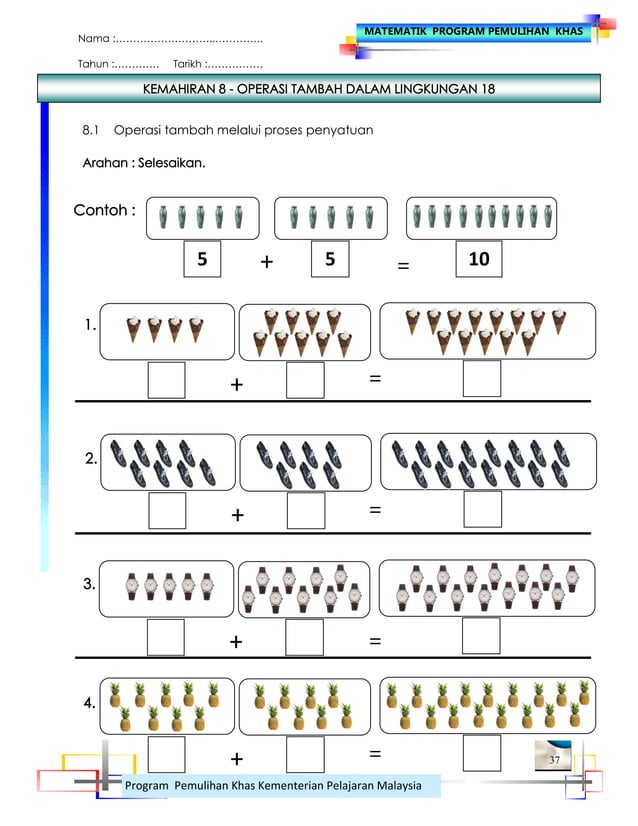 Lembaran Kerja Matematik Pemulihan Khas Pdf