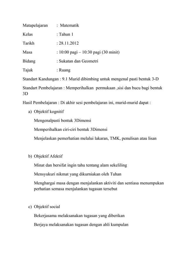 Matematik rph 1 | DOC