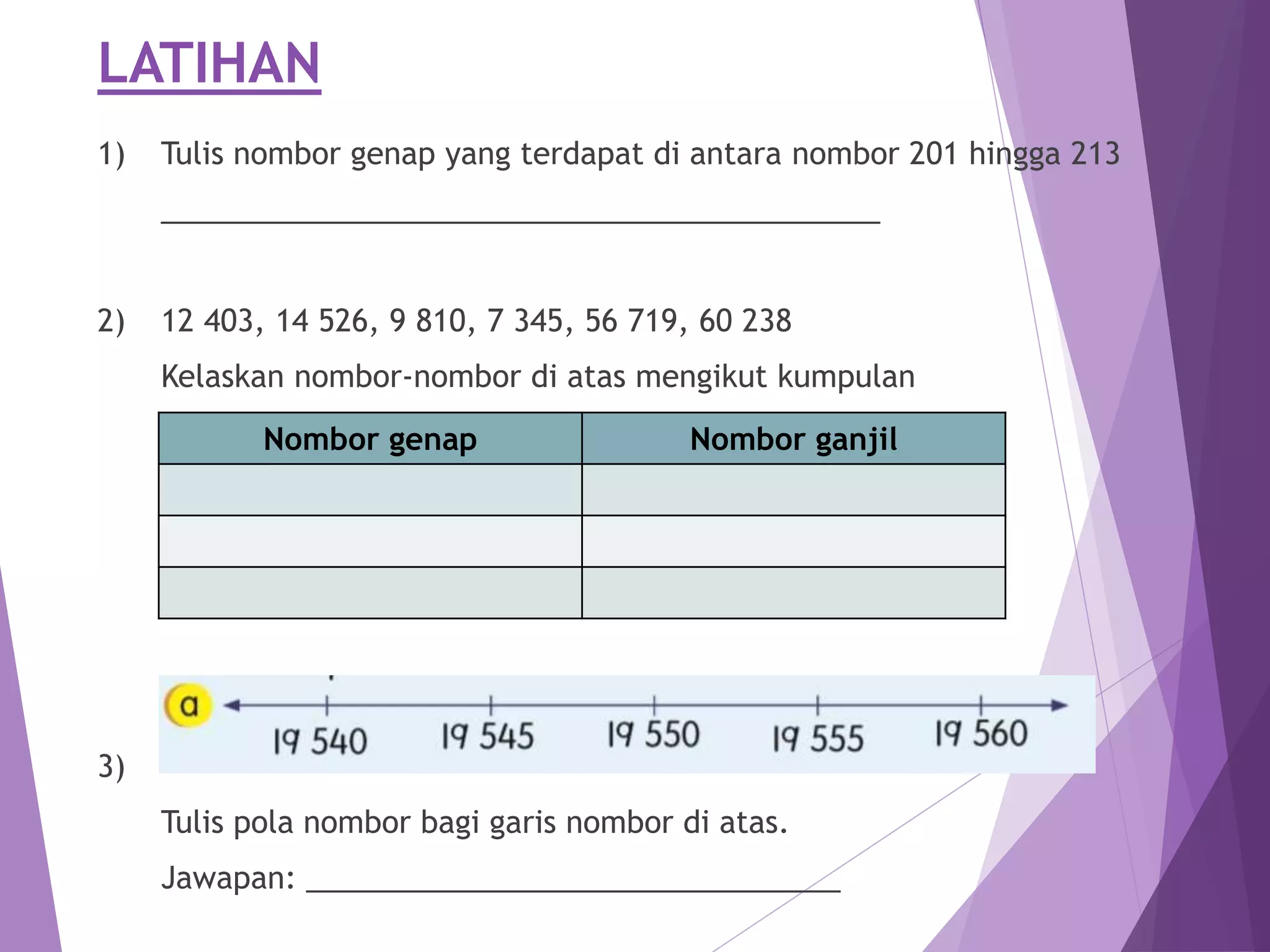 Matematik tahun 4 - nombor genap & nombor ganjil, pola nombor | PPTX
