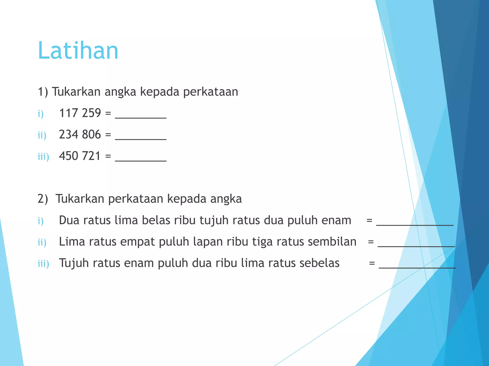 Matematik tahun 5 - Nilai Nombor | PPTX
