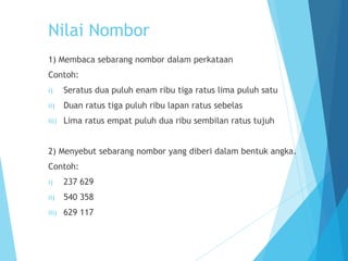 Matematik tahun 5 - Nilai Nombor | PPTX