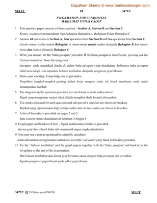 Matematik tambahan kertas 2 | PDF