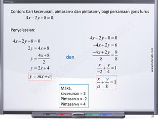 Matematik tambahan spm tingkatan 4 geometri koordinat {add maths form 4 ...