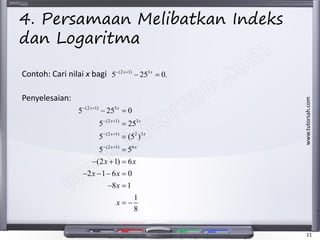Matematik tambahan spm tingkatan 4 indeks dan logaritma {add math form ...