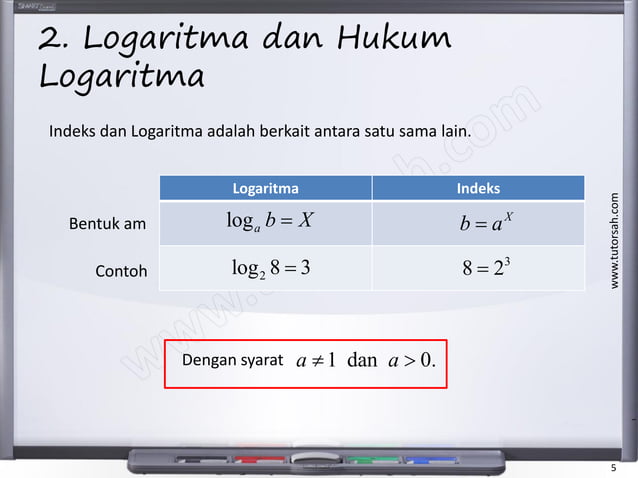 Matematik tambahan spm tingkatan 4 indeks dan logaritma {add math form ...