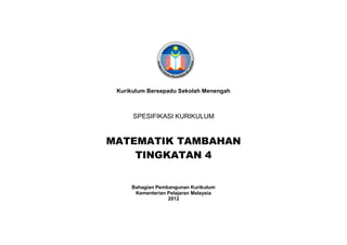 Matematik tambahan tingkatan 4 | PDF