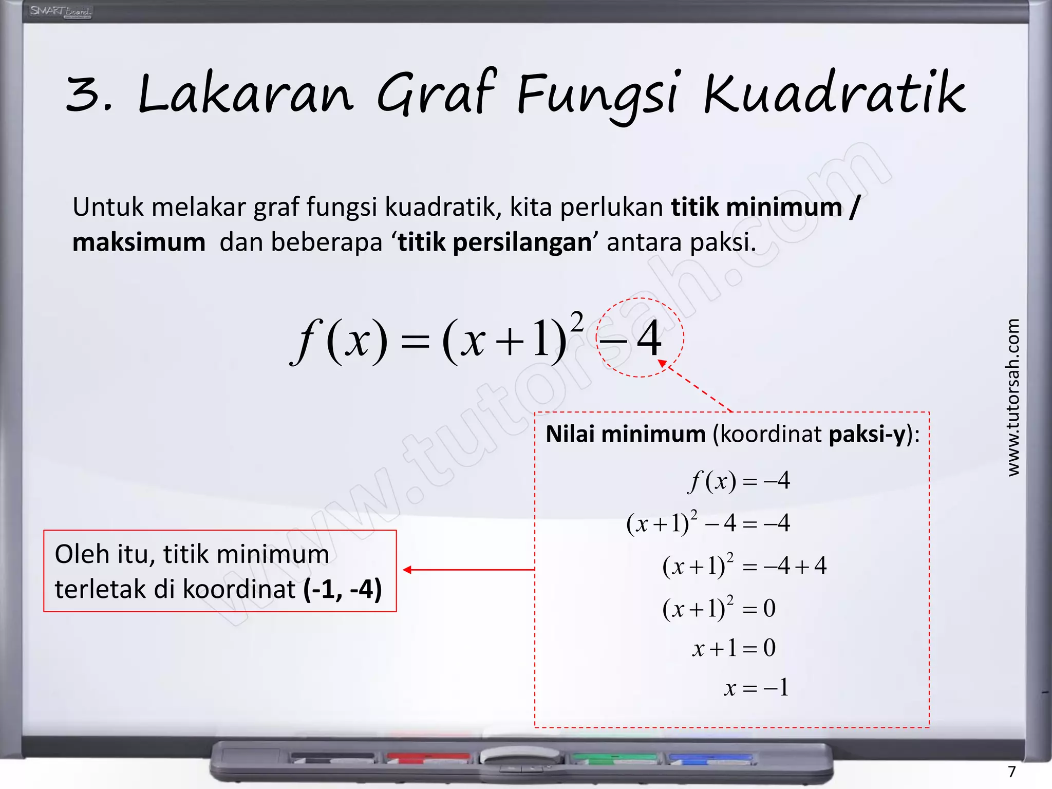 Matematik tambahan tingkatan 4 fungsi kuadratik {add math form 4 ...