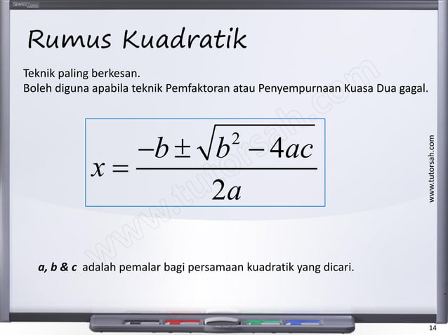 Matematik tambahan tingkatan 4 persamaan kuadratik {add math form 4 ...